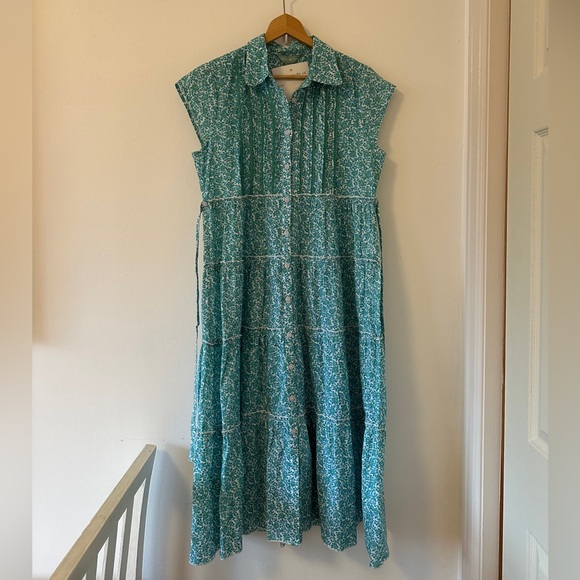 April Cornell | Dresses | Nwt April Cornell Floral Blue Sleeveless ...